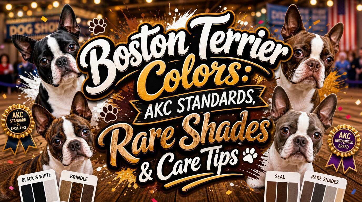 Boston Terrier Colors: AKC Standards, Rare Shades & Care Tips